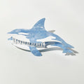 Diamond Blue Orca Hair Claw Clip Killer Whale Shark Ocean Lover Series